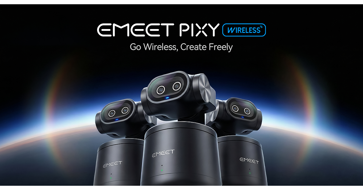 EMEET Launches PIXY Wireless: A True Wireless 4K PTZ Streaming Camera