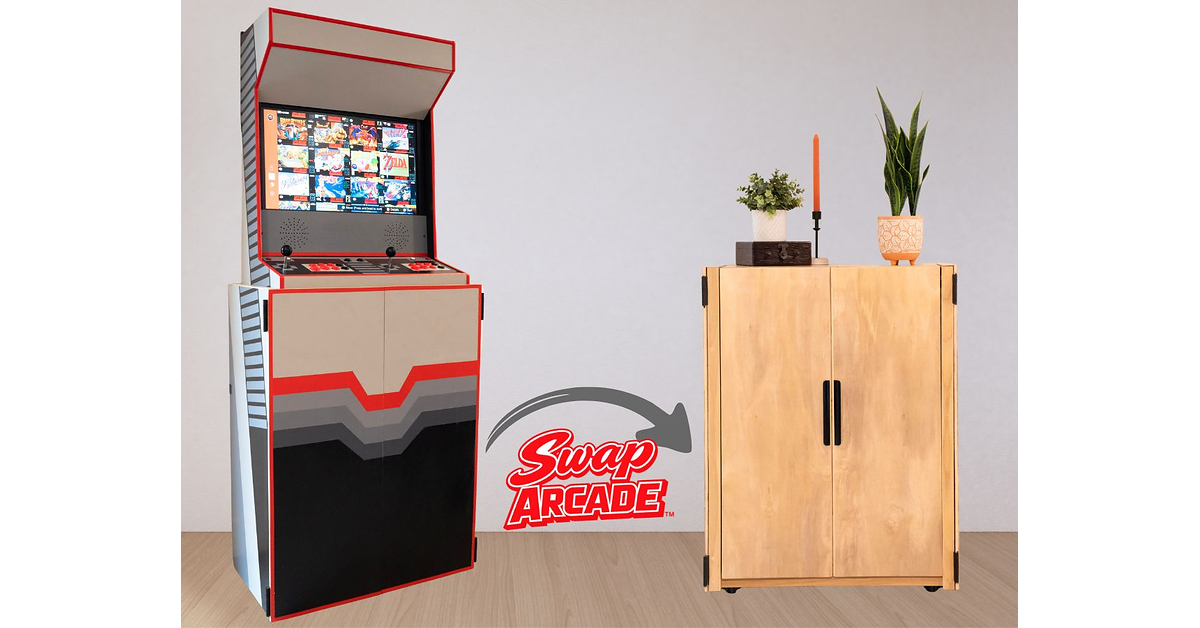 Arcade That Transforms into A Furniture Cabinet - Swap Arcade