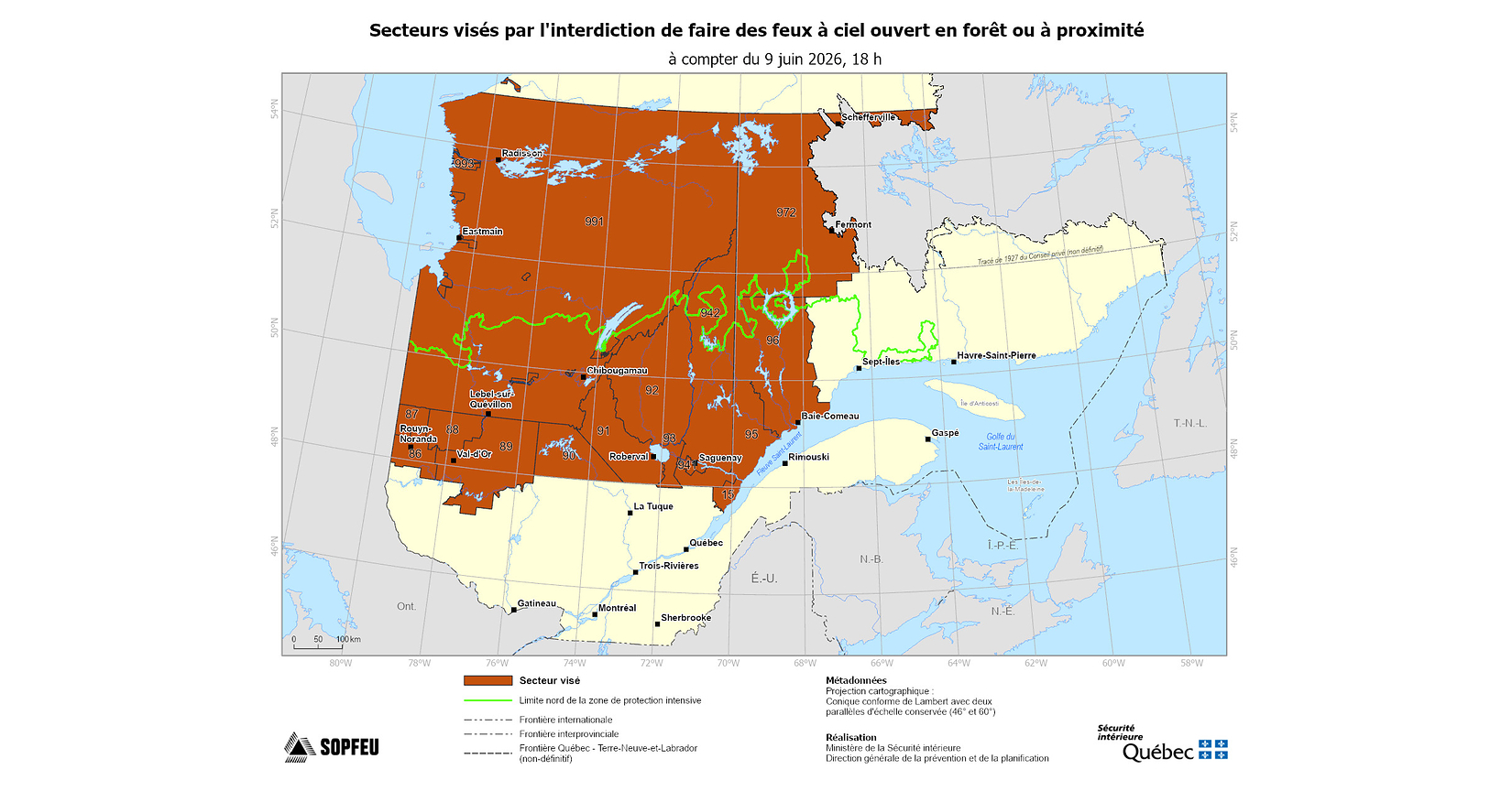 Forest fires - Ban on open fires in or near forests