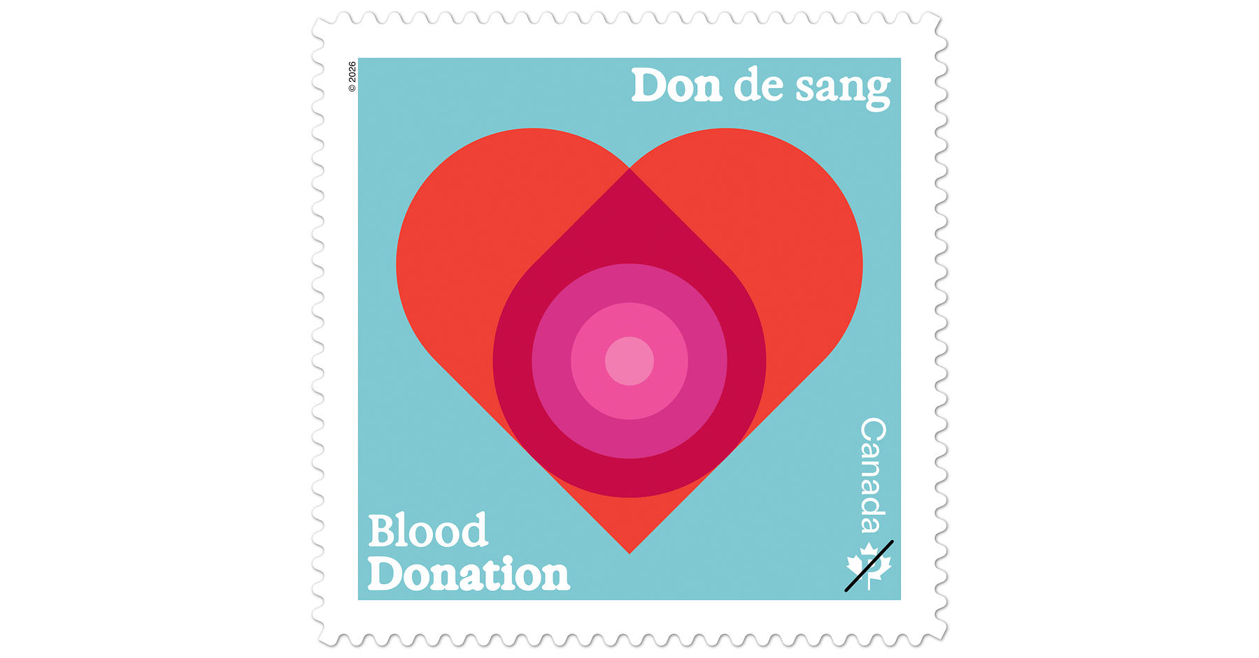 New stamp raises awareness of the need for blood donations in Canada