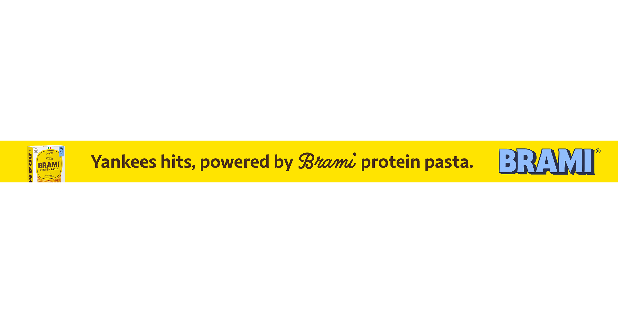 BRAMI Italian Protein Pasta Partners with the New York Yankees for the ...