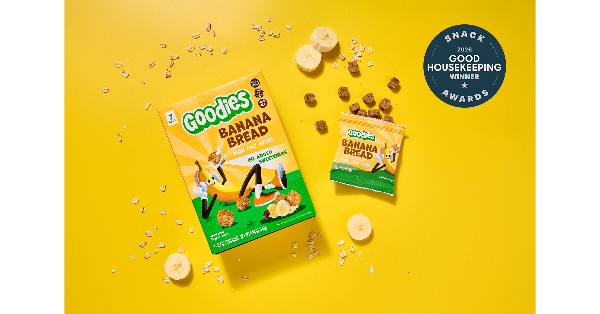 Goodies Banana Bread Mini Oat Bites Selected as a Good Housekeeping ...