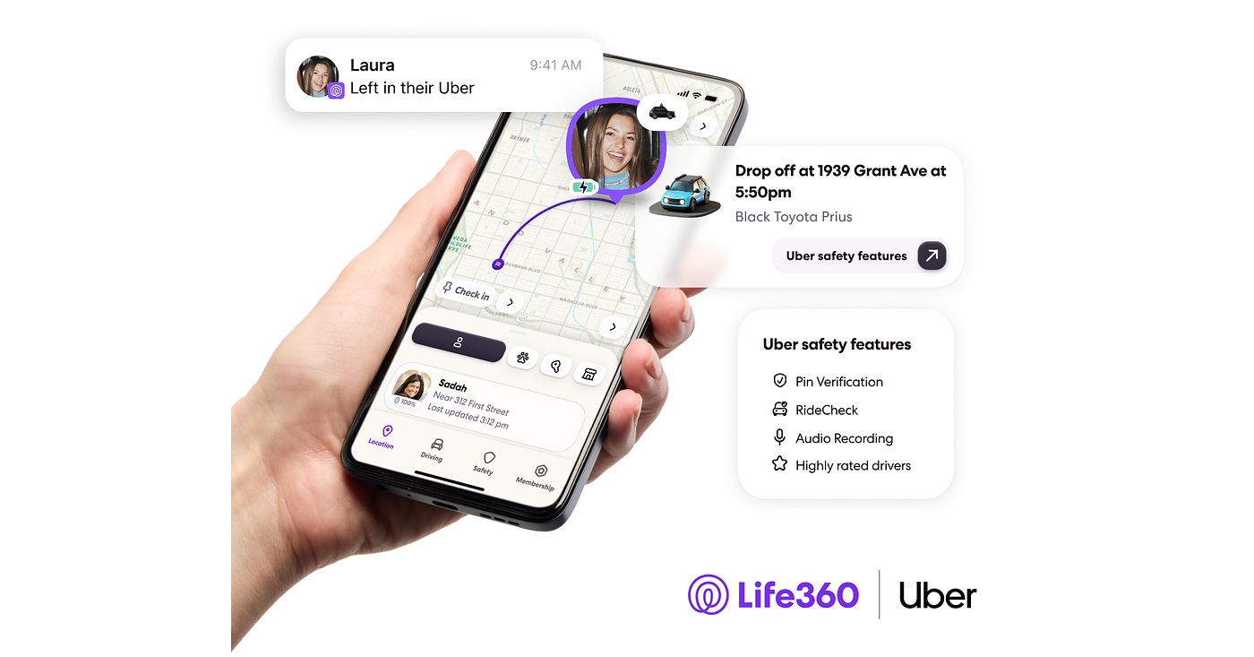 Life360 and Uber Partner to Help Parents Coordinate Rides From Anywhere