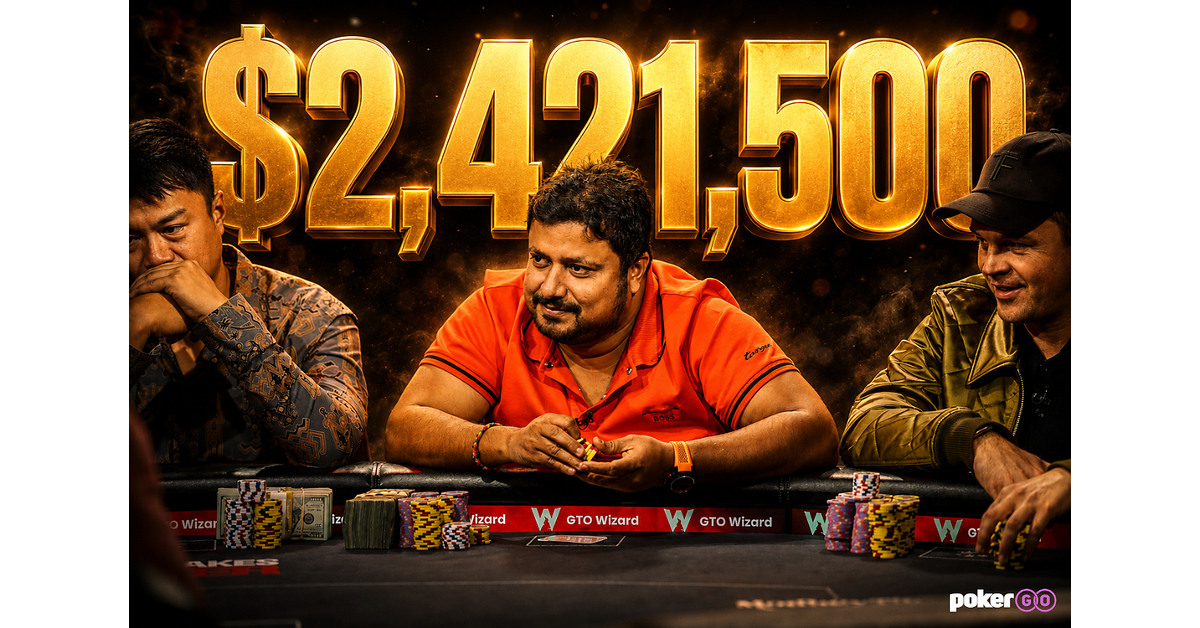 Santhosh Suvarna Wins Record-Breaking $2.42 Million Pot on PokerGO®'s ...
